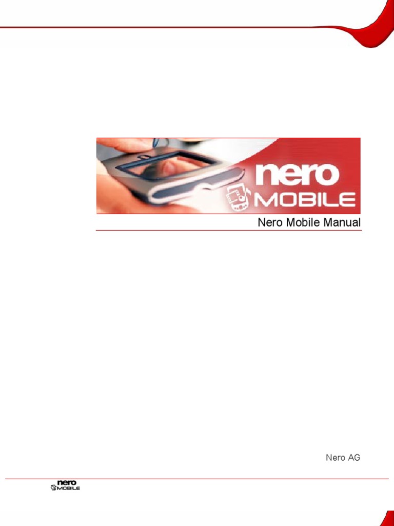 Nero Mobile Manual | PDF | Personal Digital Assistant | Computer Keyboard