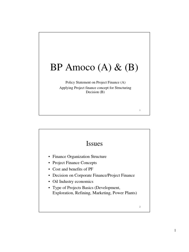 BP Amoco PDF | Download Free PDF | Project Finance | Investing