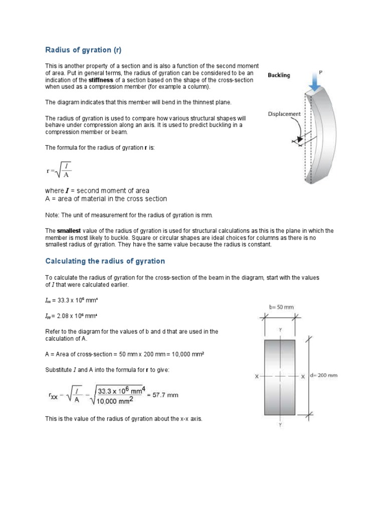 Radius of Gyration | PDF | Teaching Methods & Materials