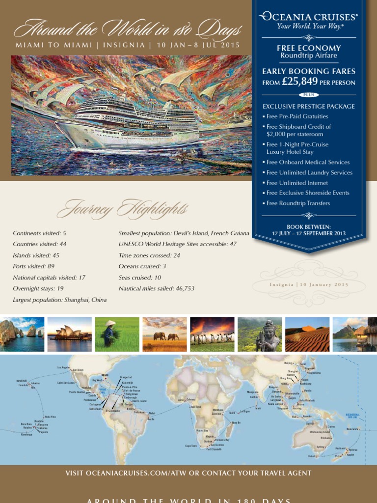 PRO40325 Around The World INTL Flyer - UK | PDF | Fee | Cruise Ship