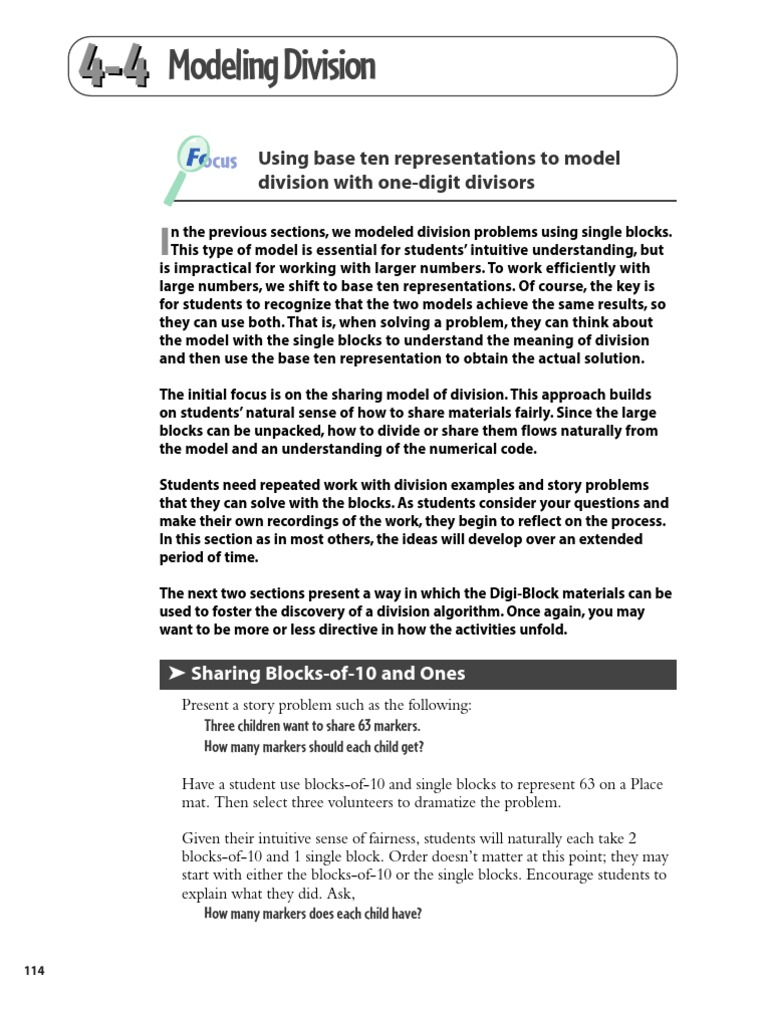 Modeling Division | PDF | Division (Mathematics) | Epistemology