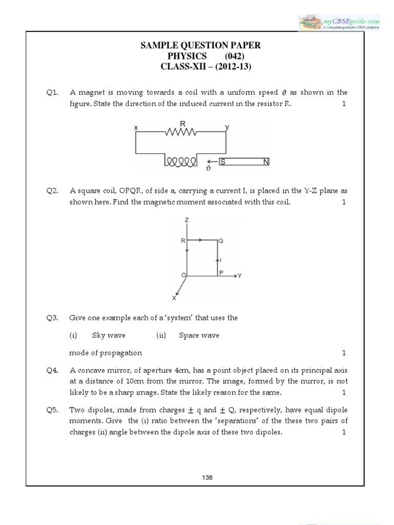 Physics Question Paper | PDF