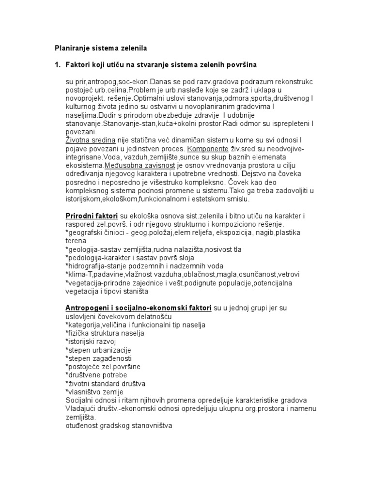 Projektovanje U Pejzaznoj Arhitekturi Skripta | PDF