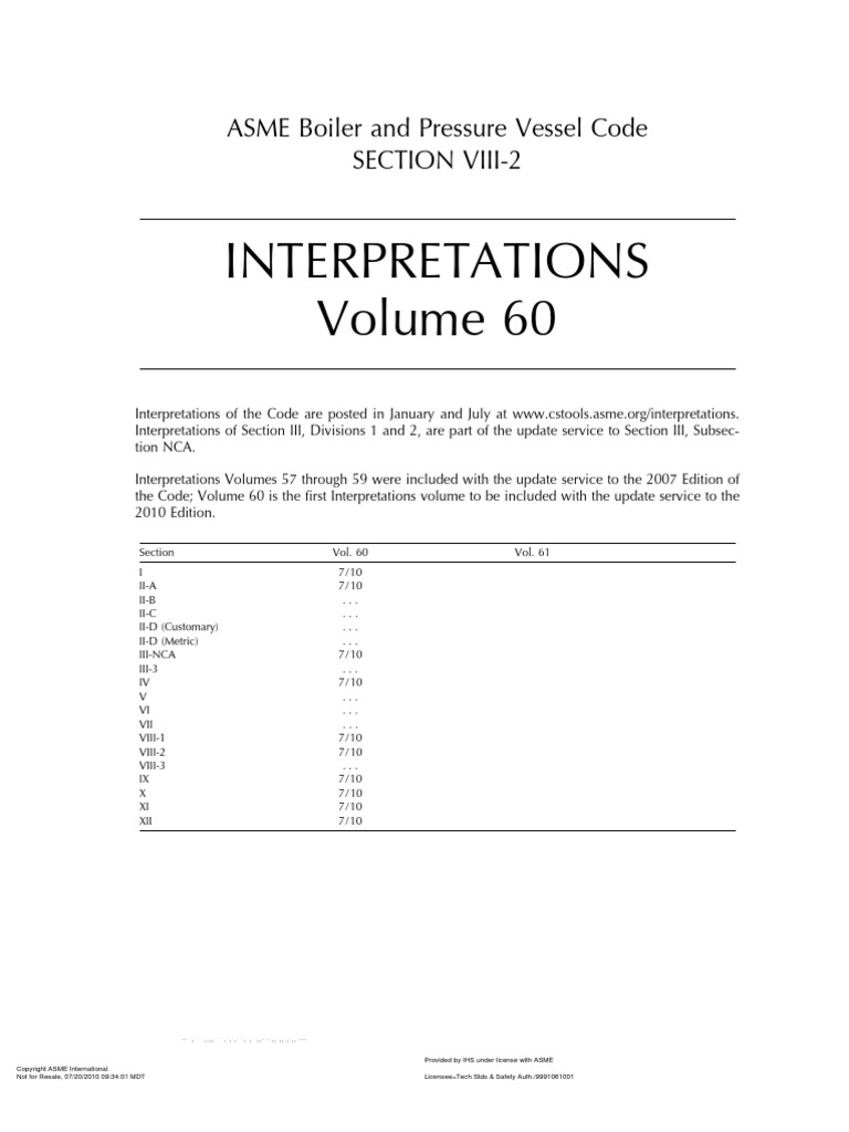 Asme Section Viii Div 2 Int Vol 60 - 2010 | PDF