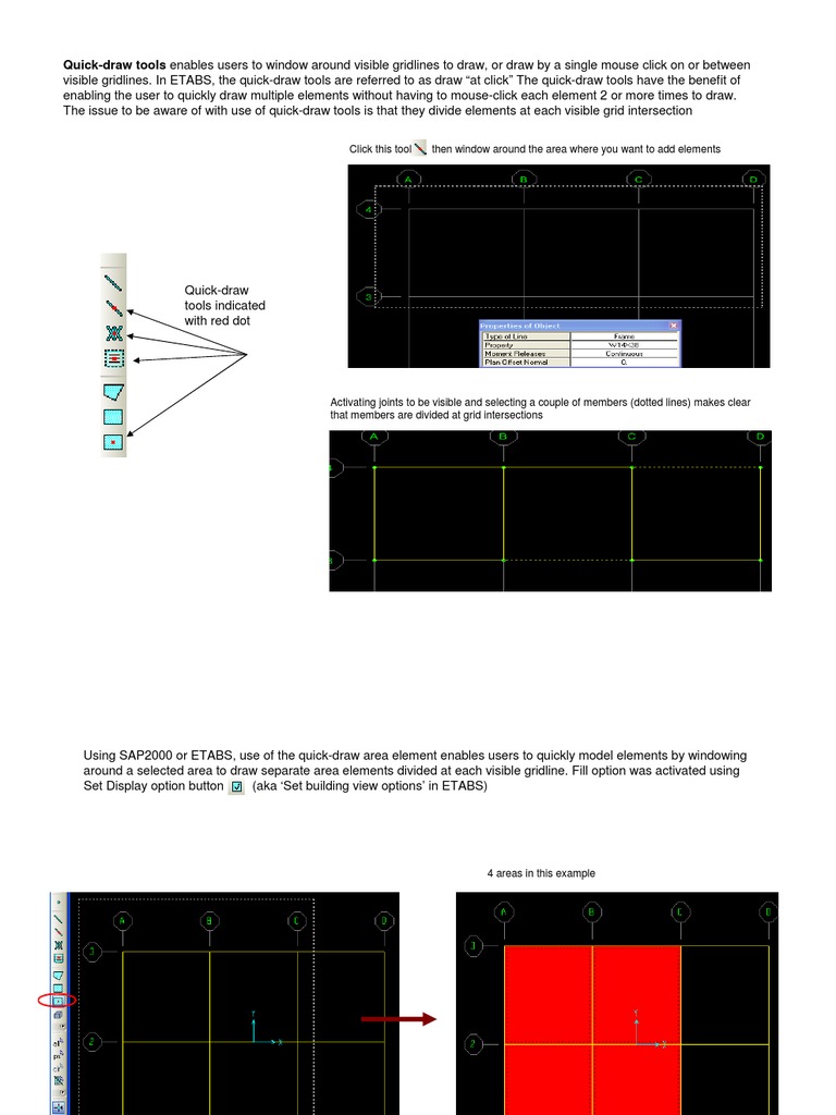 Quick-Draw Tools in SAP2000 and ETABS | PDF | Beam (Structure ...