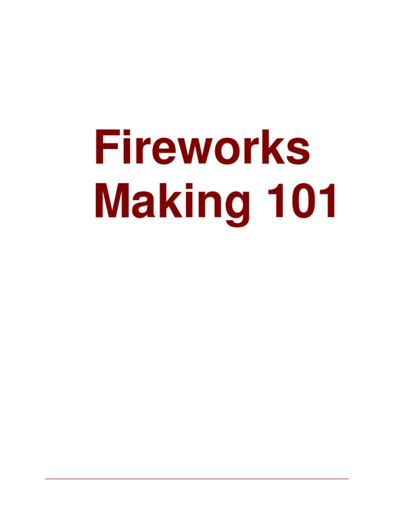 Fireworks Making 101 | PDF | Fireworks | Rocket