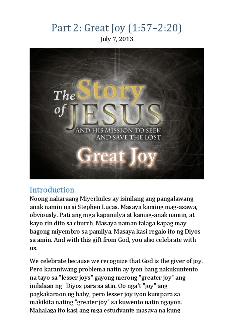 Part 2 - Great Joy (Luke 2:1-20)