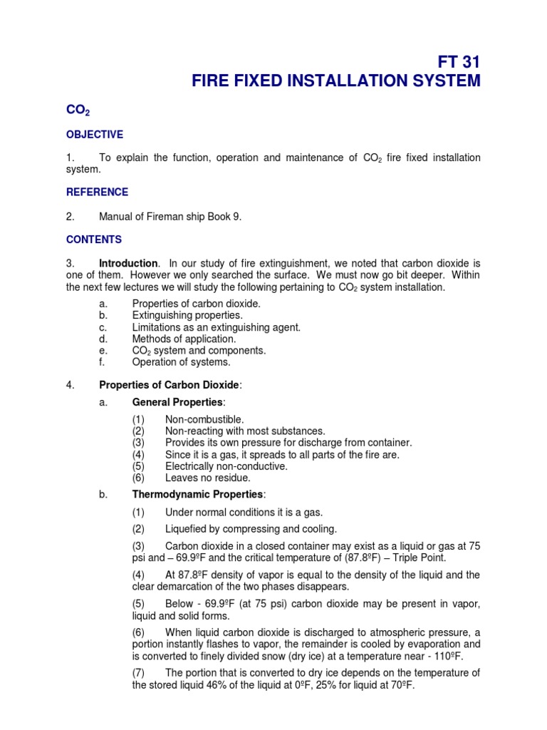 Fix Installation (CO2) | PDF | Carbon Dioxide | Fires