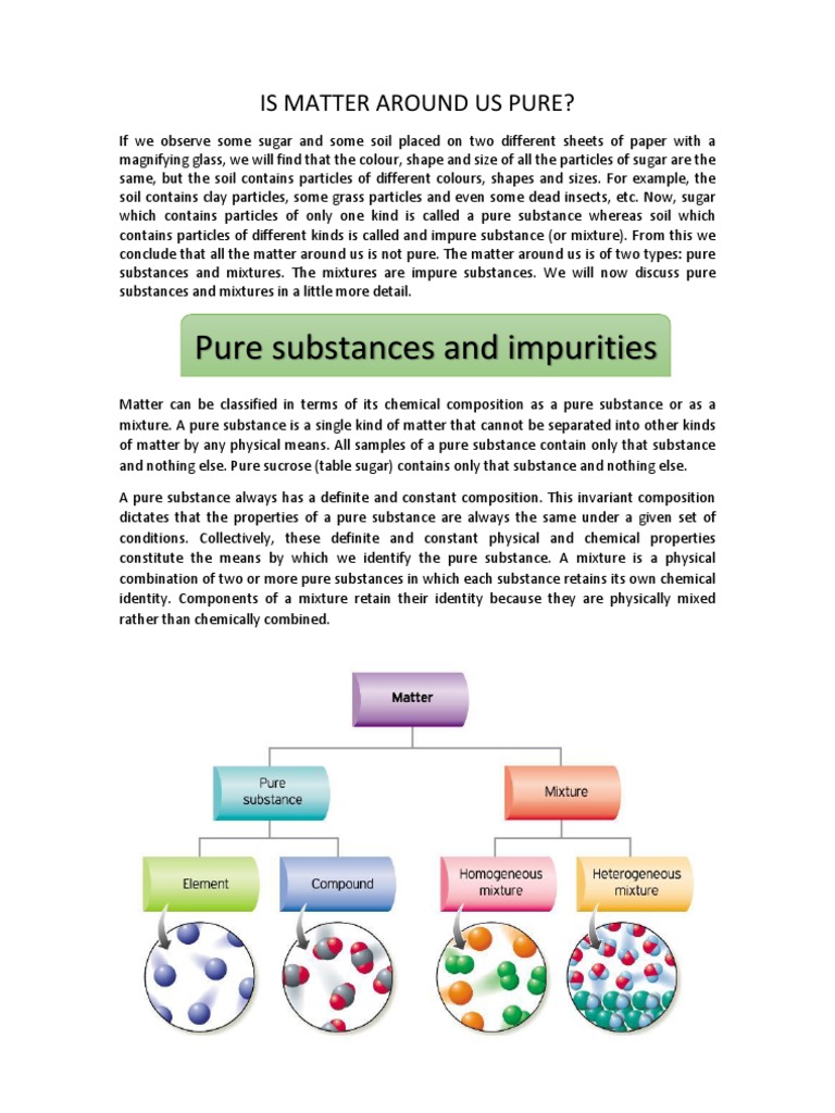 Pure Substances and Impurities | PDF | Chemical Substances | Chemical ...