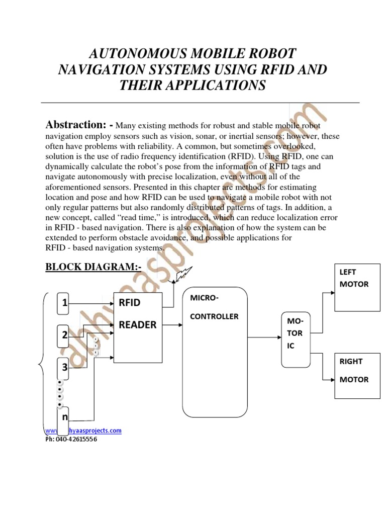 18.autonomous Mobile Robot | PDF | Radio Frequency Identification | Robot