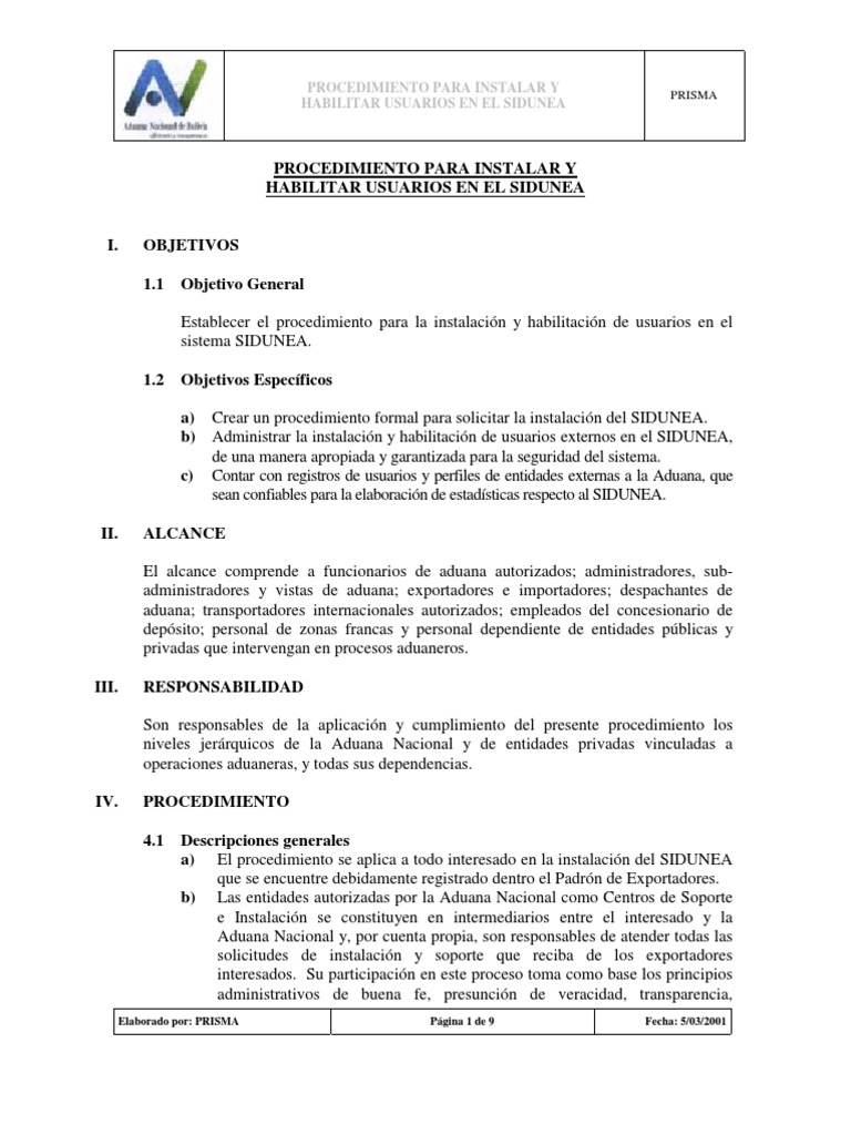 Procedimiento Con Camex Pdf Aduana Contraseña