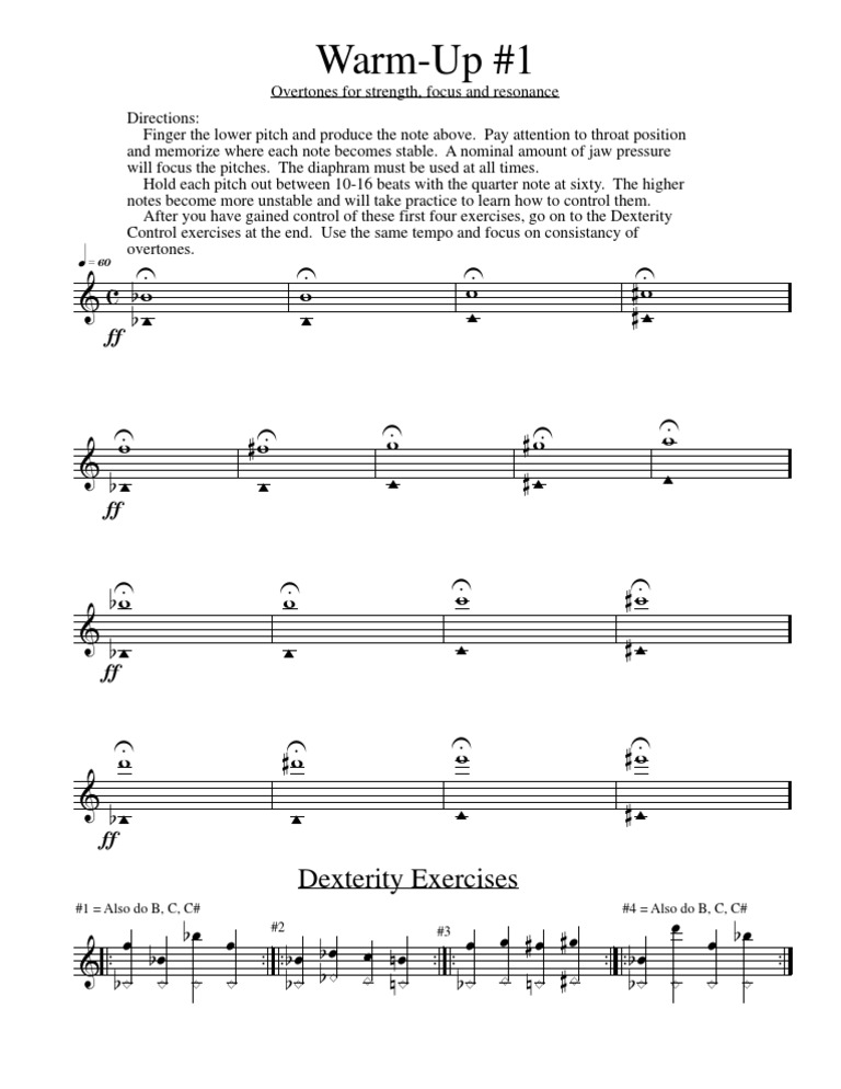 Daily Warm-Up Exercises for Singers | PDF