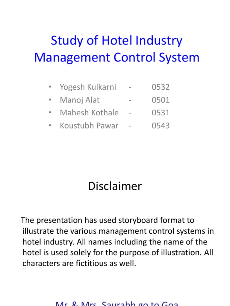 Hotel Management Control Insights | PDF | Hotel | Strategic Management