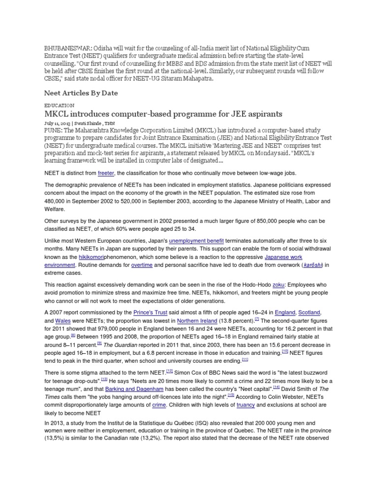 MKCL Introduces Computer-Based Programme For JEE Aspirants: Neet ...