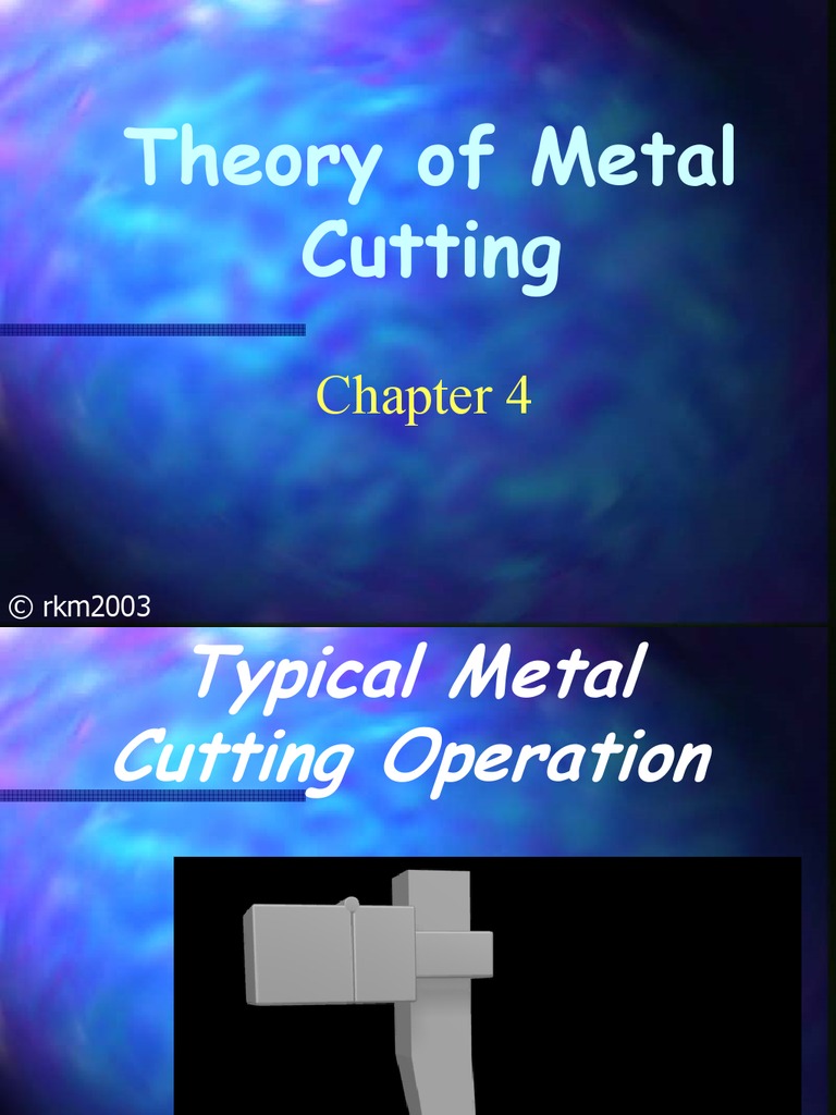 4 Metal Cutting Pdf Pdf Machining Business Process