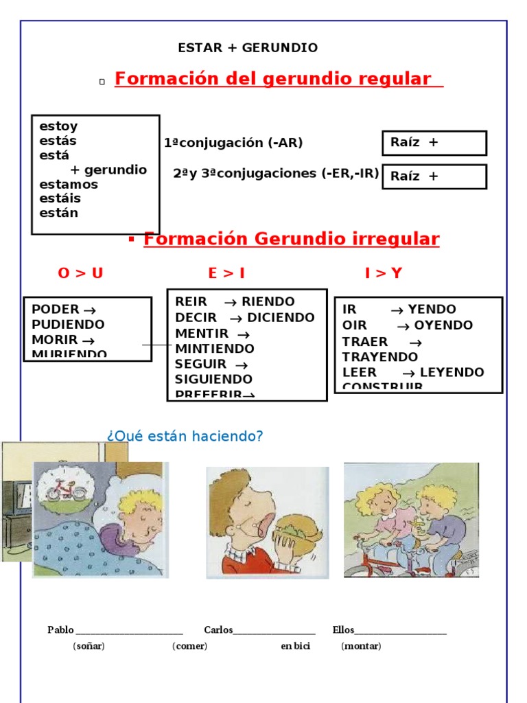 Estar Gerundio | PDF