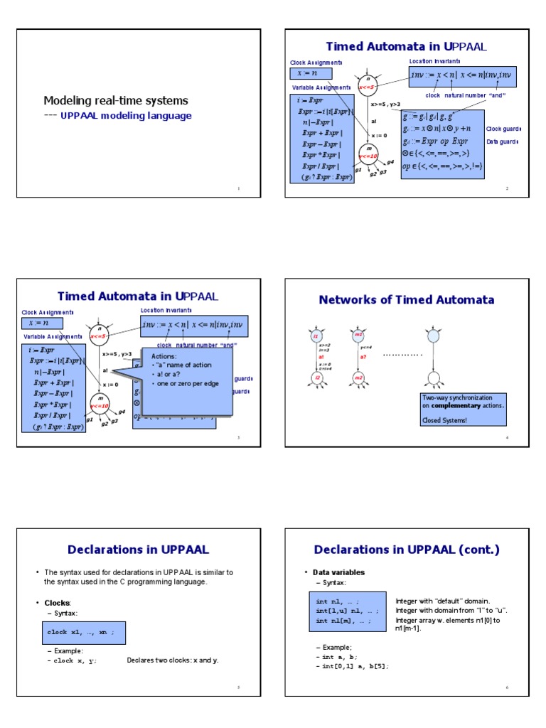 Uppaal Modeling | PDF | Integer (Computer Science) | Software Engineering