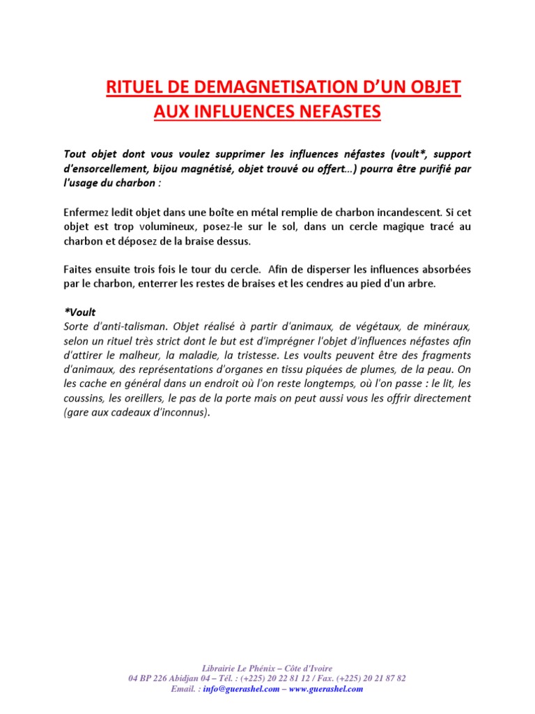 Desv - Rituel de Demagnetisation PDF | PDF | La nature