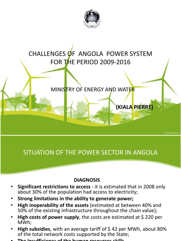 Angola's Power System Challenges and Opportunities: 2009-2016 | PDF ...