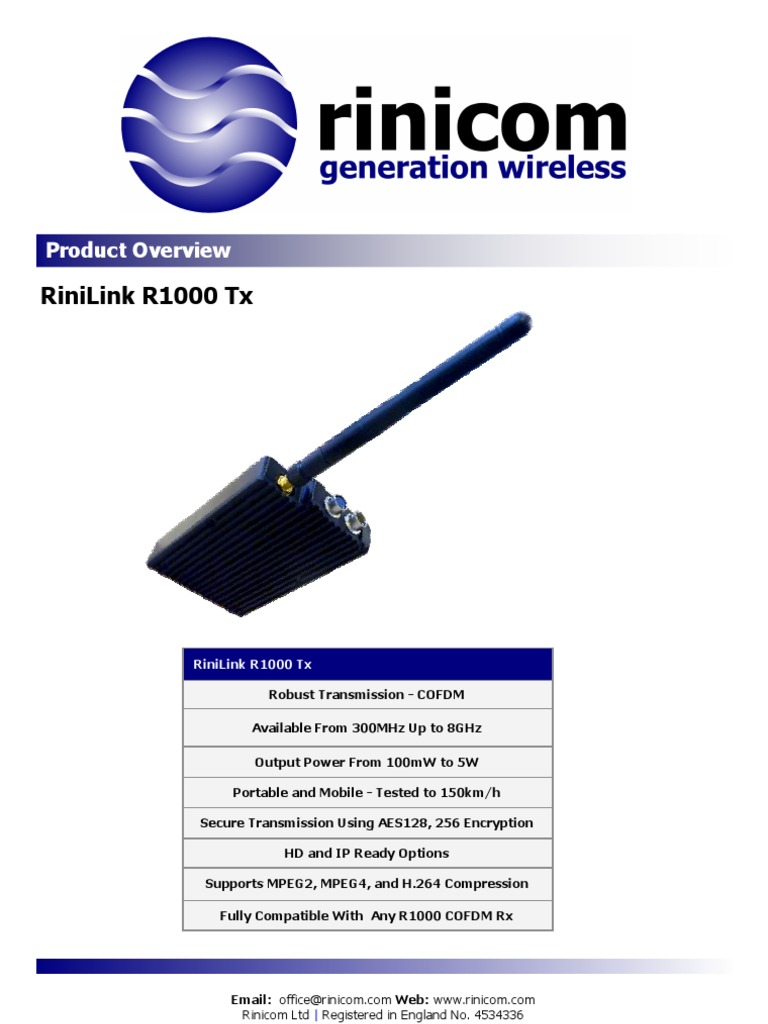 Rinicom R1000M | PDF | Orthogonal Frequency Division Multiplexing ...