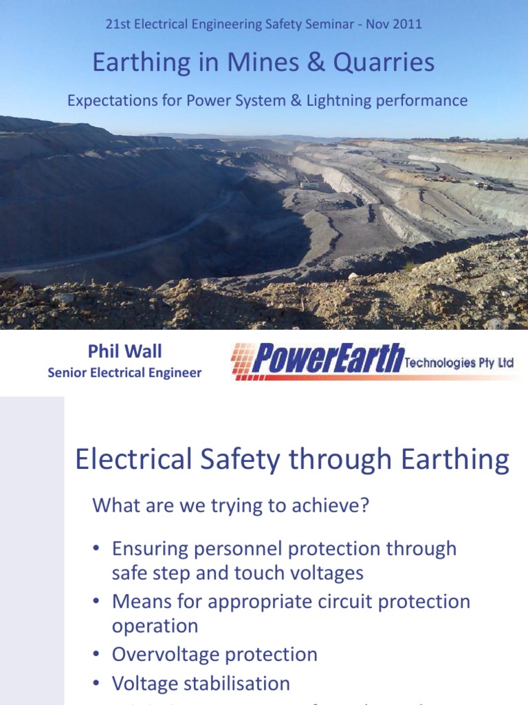 21st Electrical Safety Seminar - Earthing in Mines & Quarries | PDF ...