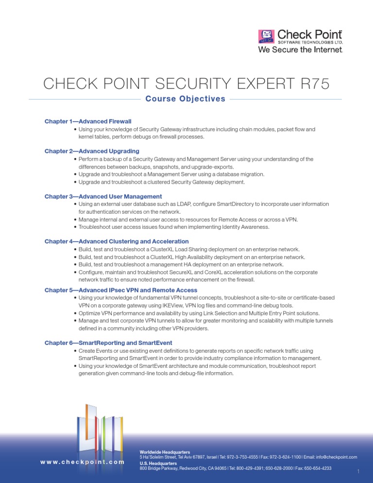 Checkpoint Ccse Objectives | PDF