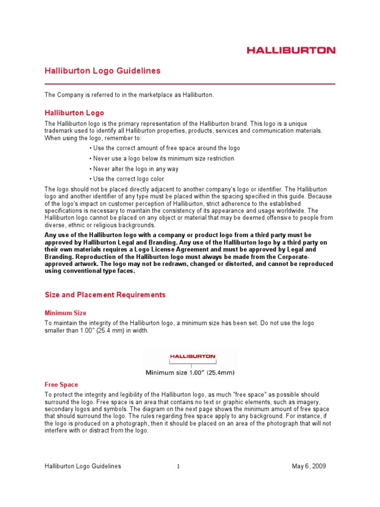 Halliburton Logo Guidelines | PDF