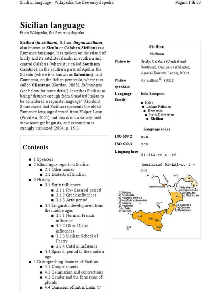 Wiki Sicilian Language | PDF | Sicily | Languages