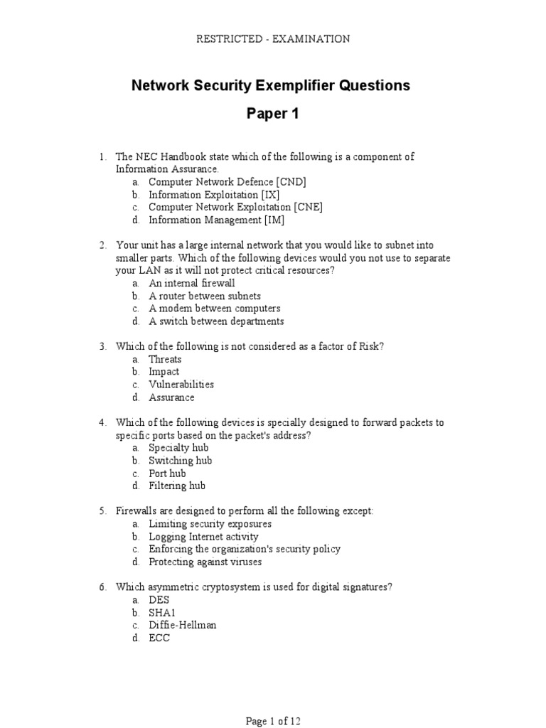 Exemplifier Paper 1 Network Security | PDF | Information Security ...
