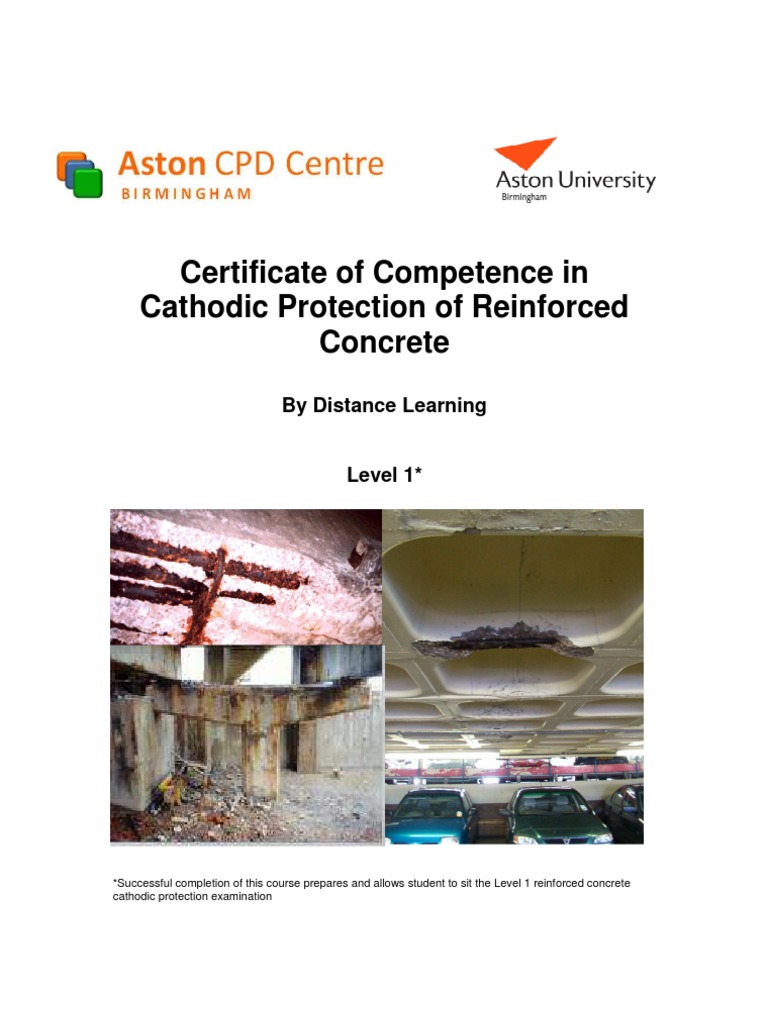 Cathodic Protection of Reinforced Concrete Distance Learning | PDF ...