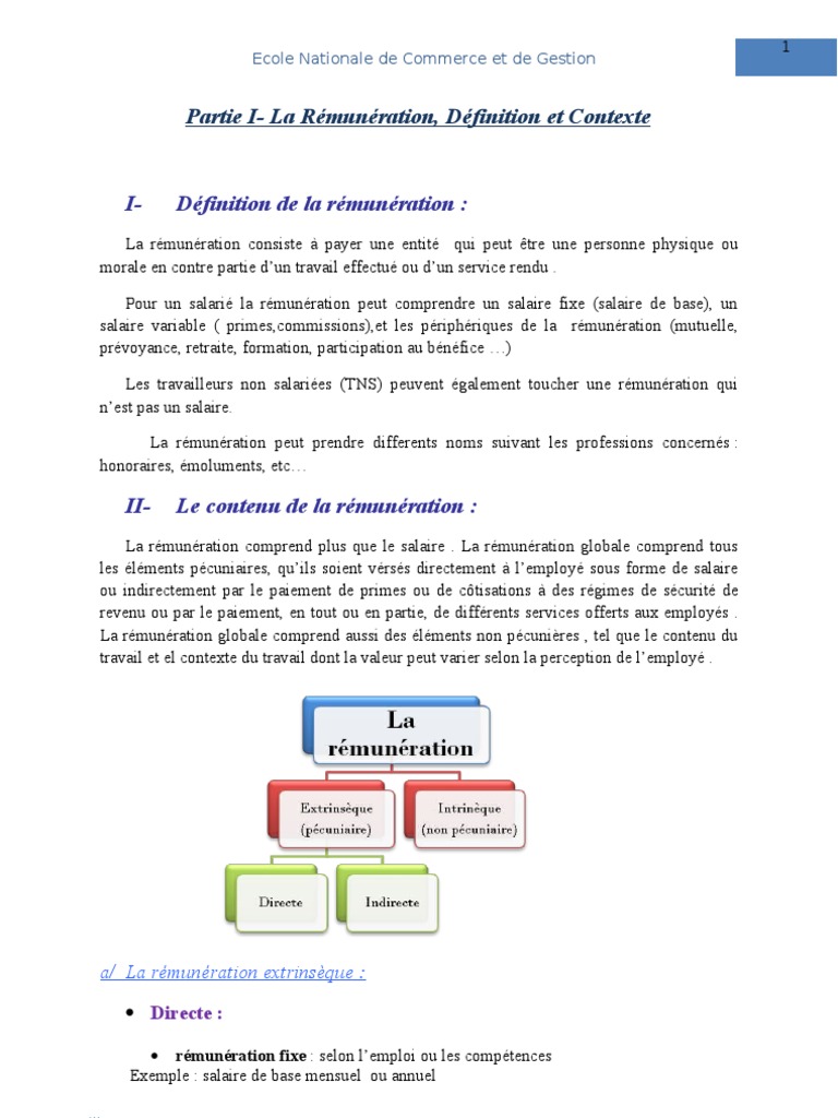 Expose Sur La Remuneration GRH | PDF | Salaires | Stock option d'employés