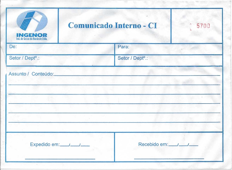 Modelo de Comunicado Interno | PDF