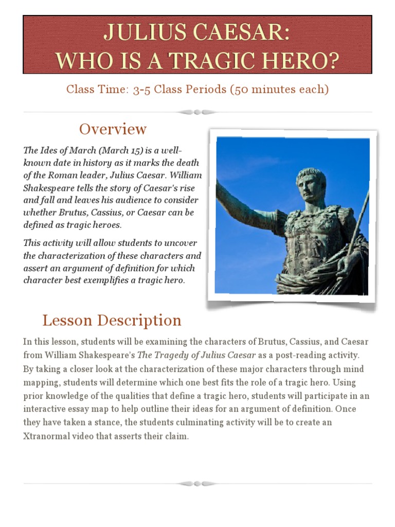 Technology Integration Assignment: Julius Caesar | PDF | Tragedy | Essays