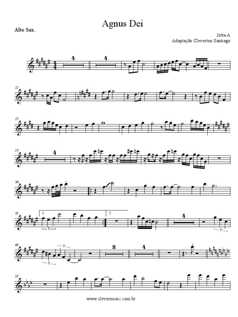 Agnus Dei (Jotta A) - Alto Sax. | PDF | Maison et jardin