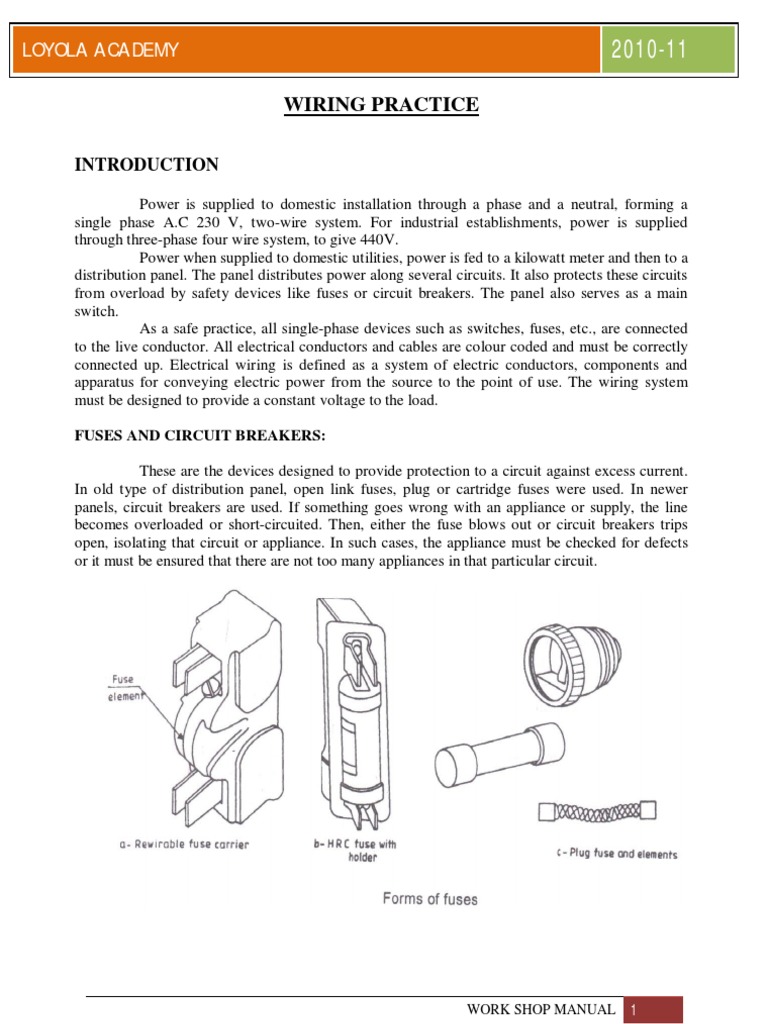 Electrial Engineering Practice | PDF | Fuse (Electrical) | Electrical ...