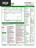 Microsoft Excel 2016 Quick Reference Card - 2016 CustomGuide | PDF | Tab (Gui) | Microsoft Excel