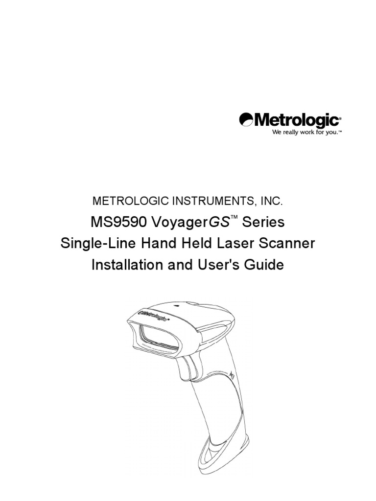Ms9590 Voyagergs Series Single-Line Hand Held Laser Scanner ...