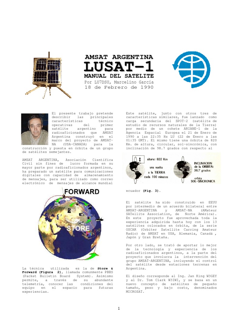 LUSAT | PDF | Satélite de Comunicaciones | Antena (Radio)