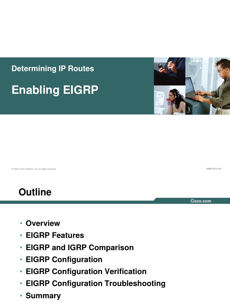 Enabling EIGRP: Determining IP Routes | PDF | Routing ...