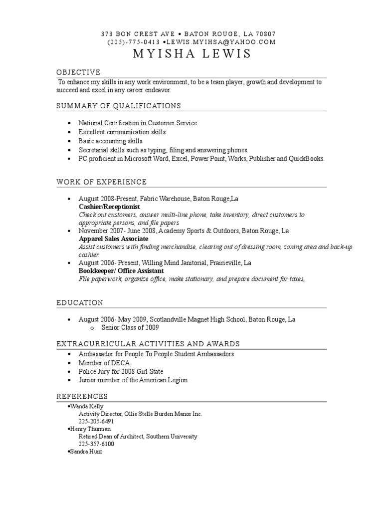 Myisha Resume 2 | PDF