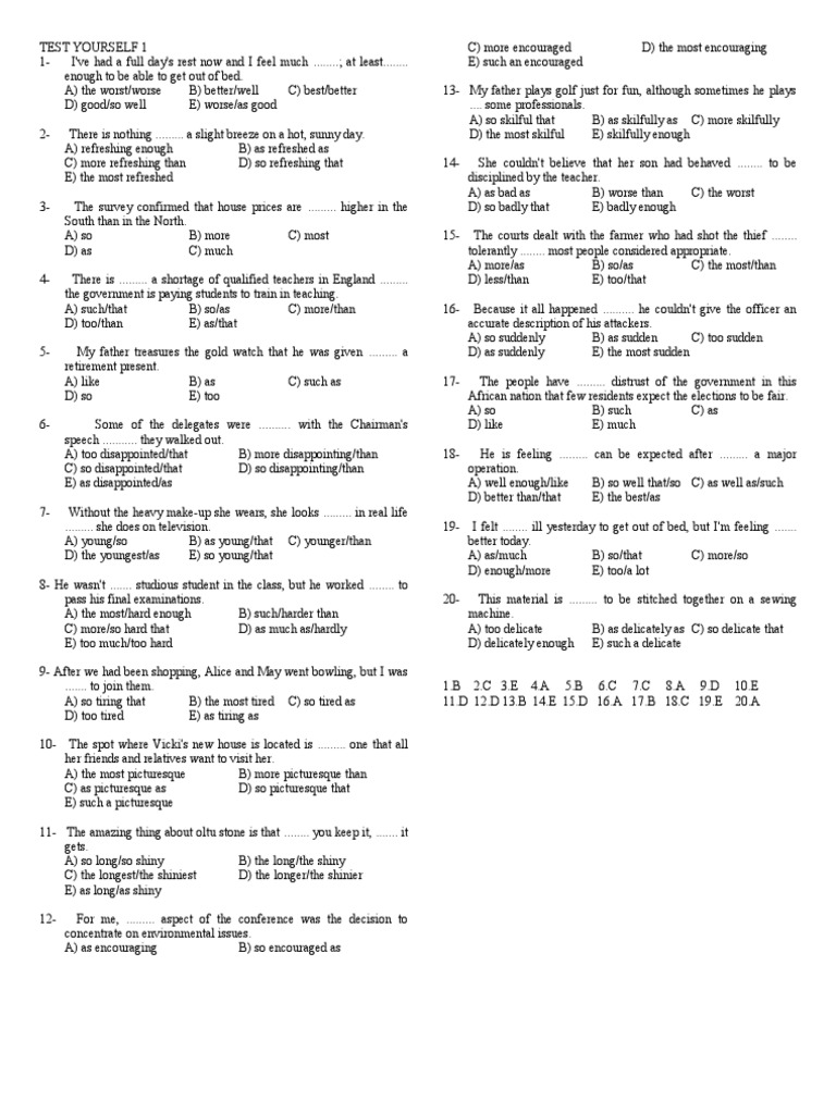 Els 8 Test Yourself 1 | PDF | Teaching And Learning