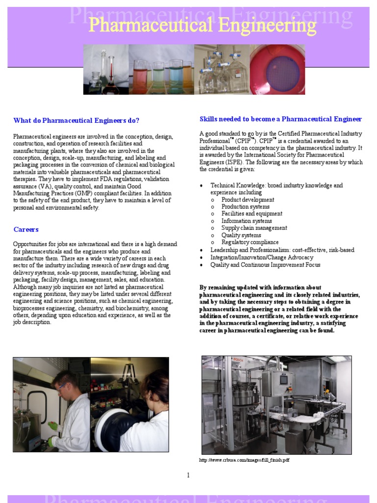 Pharmaceutical Engineering | PDF