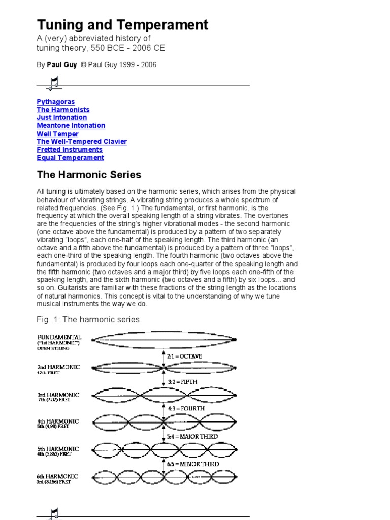 Tuning and Temperament | PDF | Cent (Music) | The Well Tempered Clavier