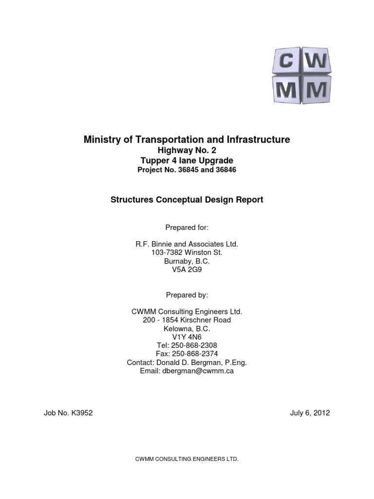 21 Structural Conceptual Design Report | PDF | Deep Foundation | Bridge
