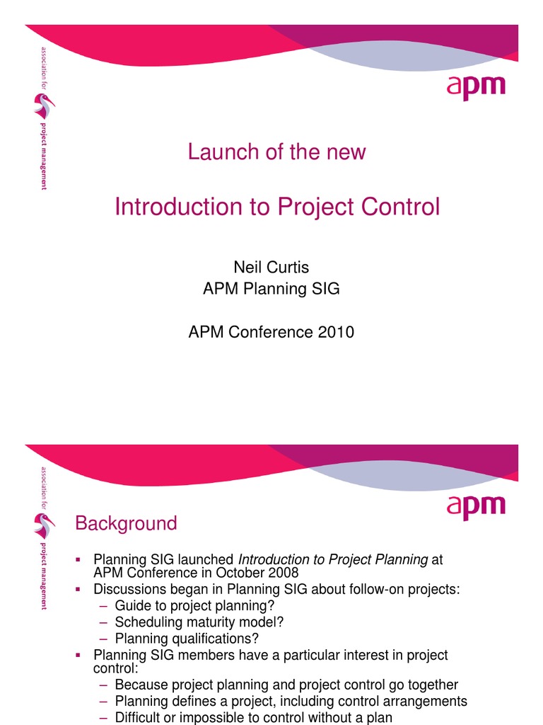 Introduction To Project Control | PDF