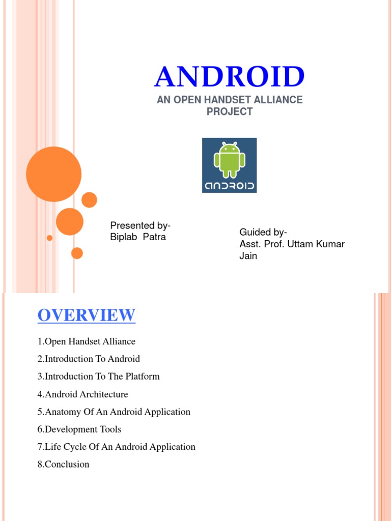 Android Seminar Presentation 2 | PDF | Android (Operating System) | Eclipse (Software)