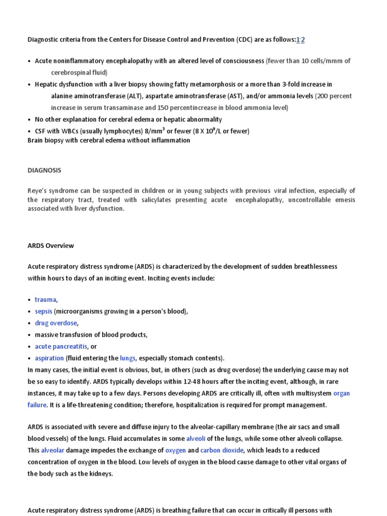 Diagnosis: ARDS Overview | PDF | Lung | Respiratory System