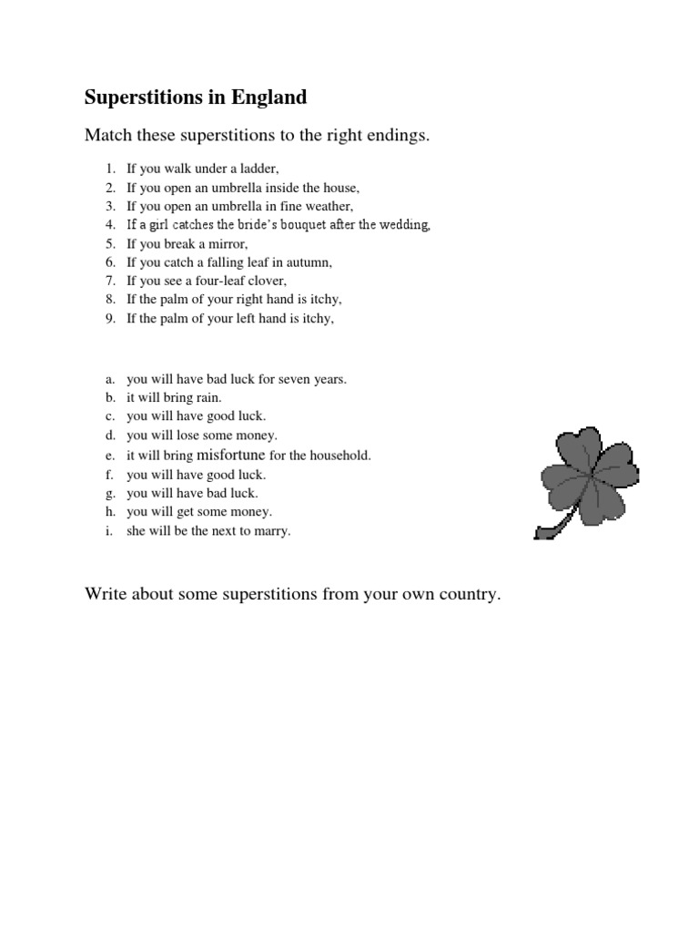 English Superstitions | PDF