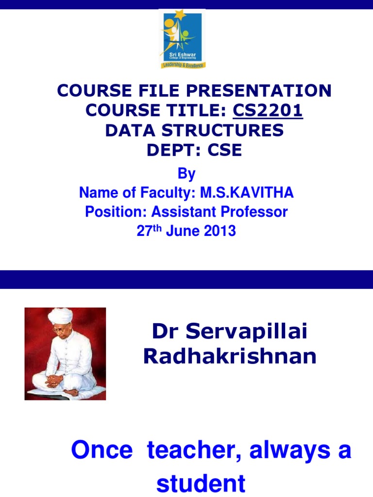 Data Structure | PDF | Lecture | Areas Of Computer Science