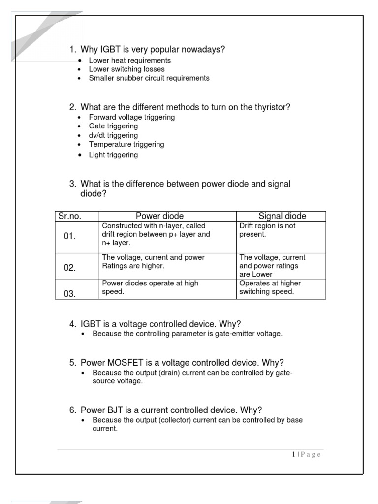 Power Electronics Question Bank | PDF | Power Inverter | Rectifier